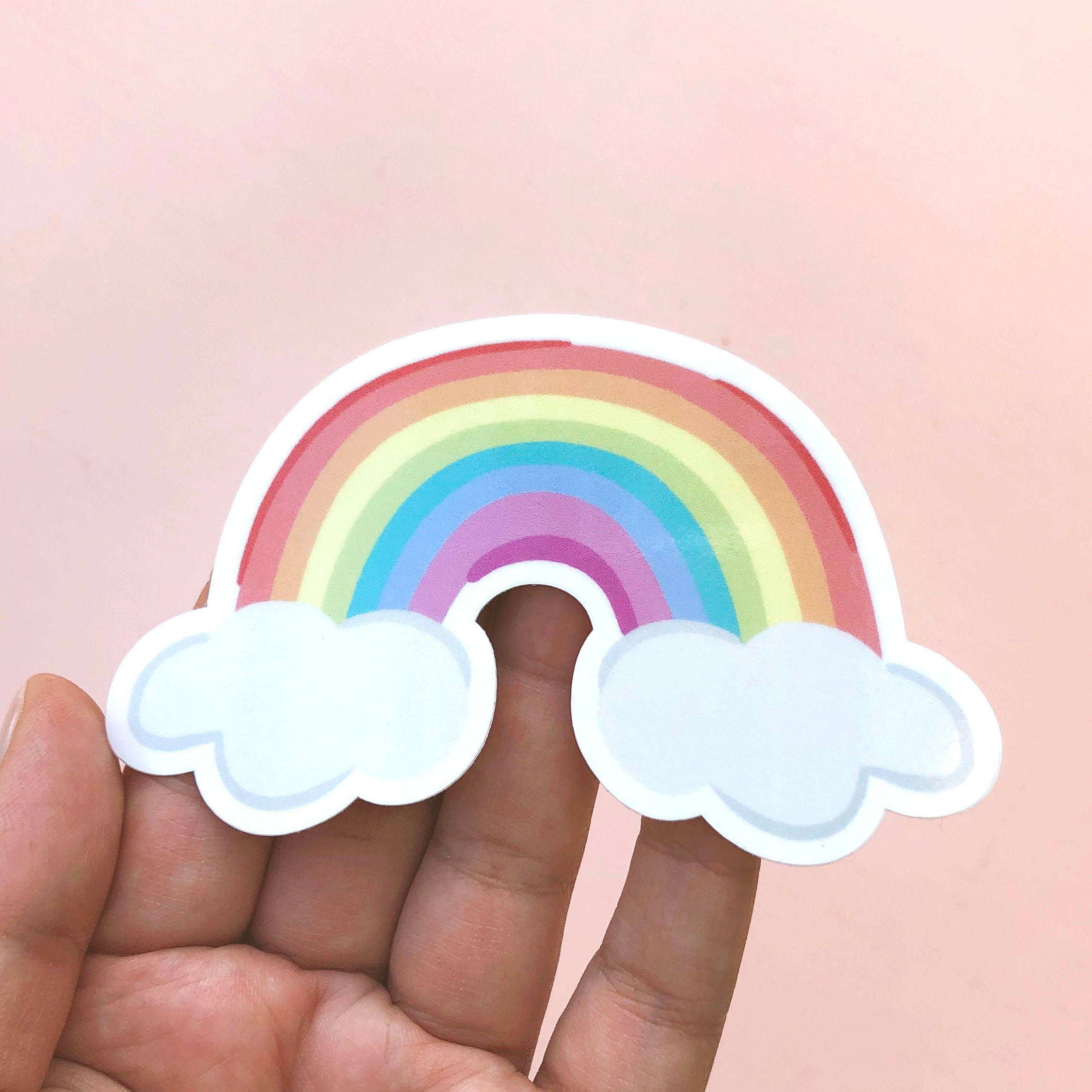 Rainbow Vinyl Sticker Modern Laptop Sticker Cute Water | Etsy