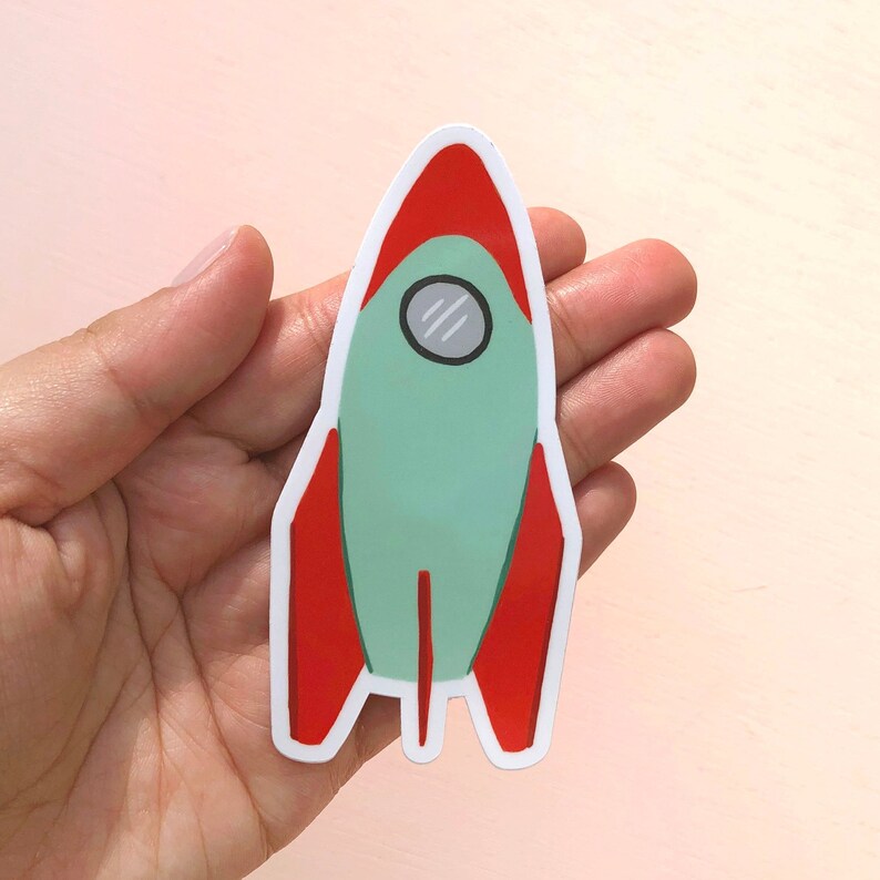 Rocket Vinyl Sticker Modern Laptop Sticker Cute Water Bottle - Etsy