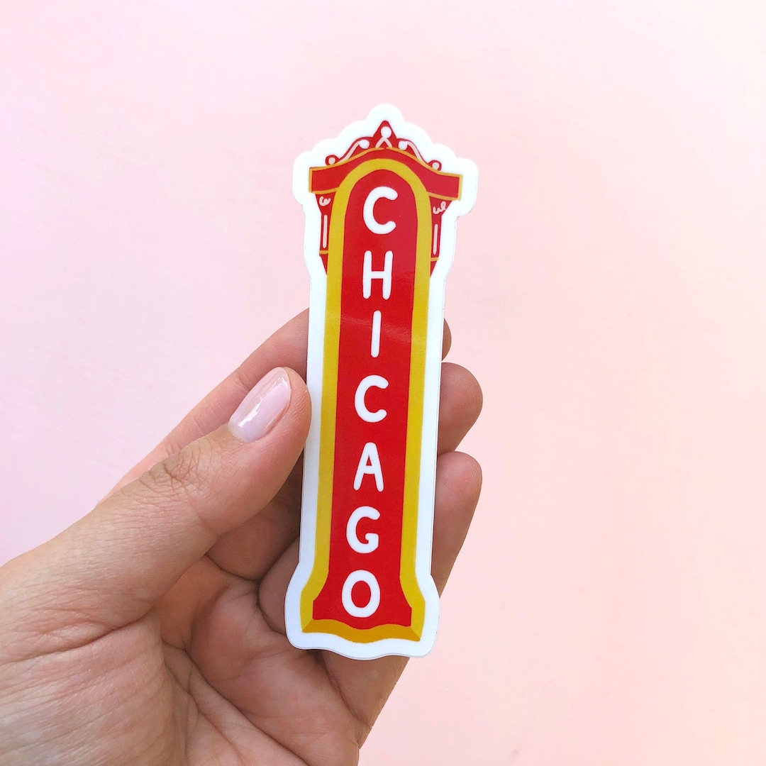 Chicago Vinyl Sticker, Modern Laptop Sticker, Cute Water Bottle Sticker ...