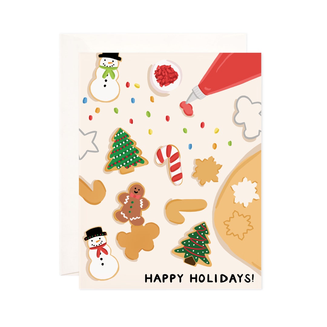 Christmas Cookie Counter Greeting Card: Handmade Christmas - Etsy
