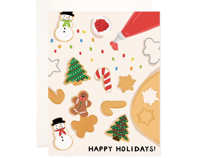 Christmas Cookie Counter Greeting Card: Handmade Christmas Card, Cute ...