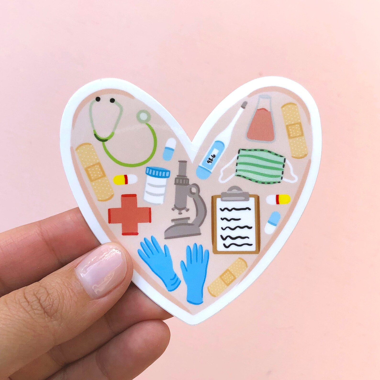 Medical Love Vinyl Sticker Modern Laptop Sticker Cute Water - Etsy