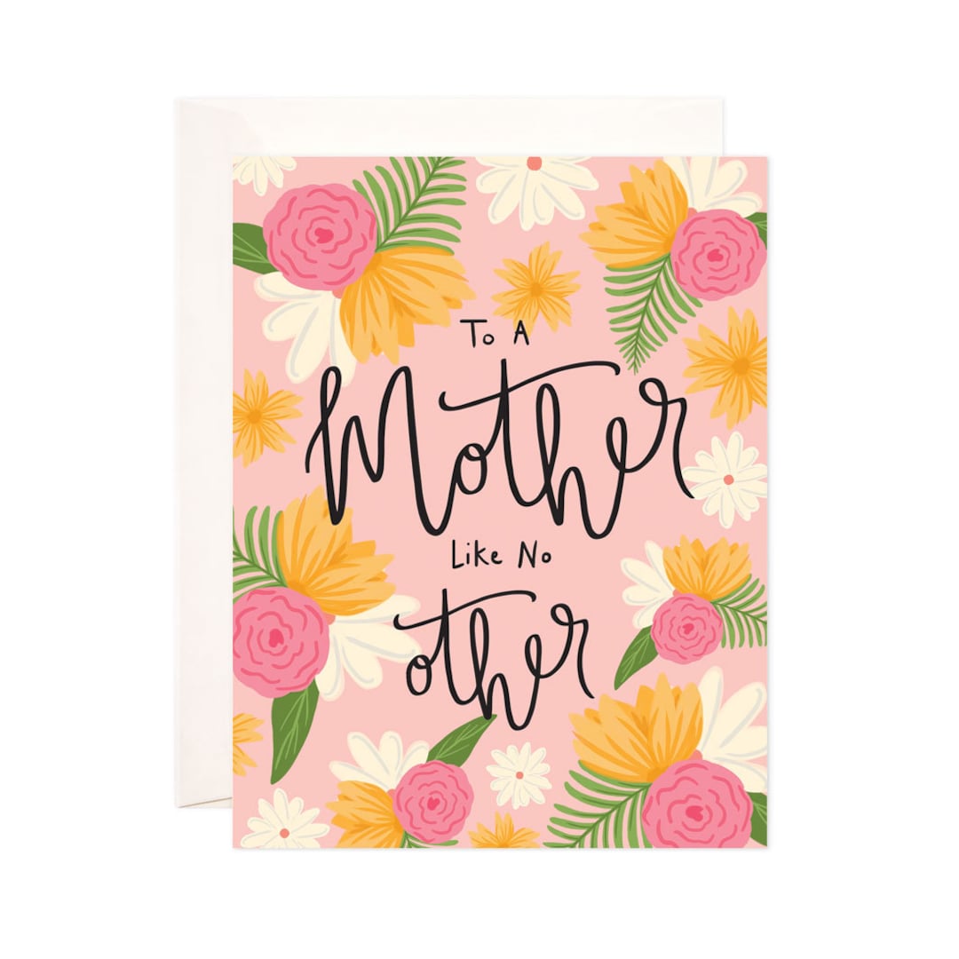Mother Like No Other Greeting Card, Handmade Mother's Day Card, Cute ...