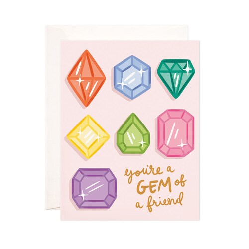 You're a Gem of a Friend Greeting Card Handmade - Etsy