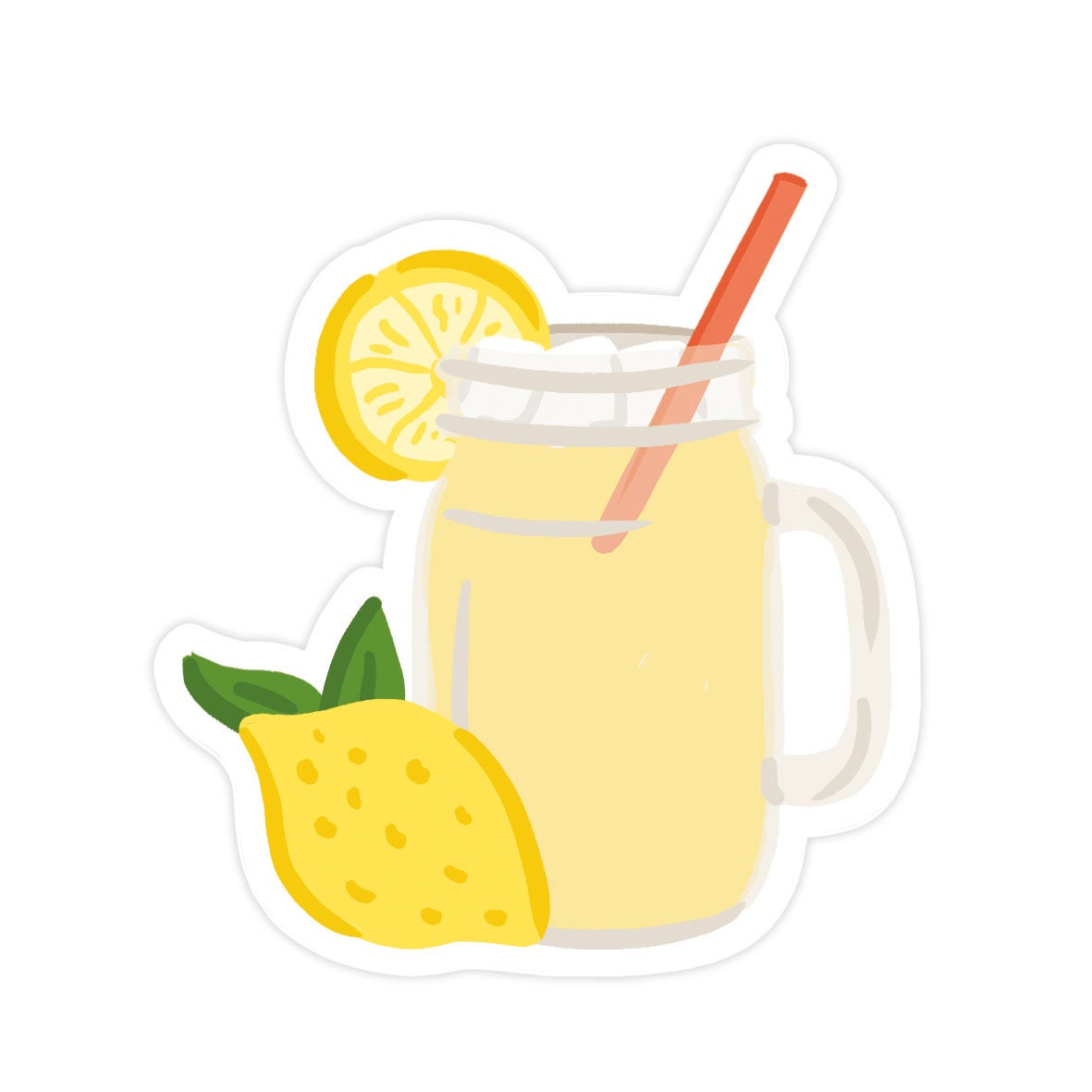 Lemonade Vinyl Sticker, Modern Laptop Sticker, Cute Water Bottle ...