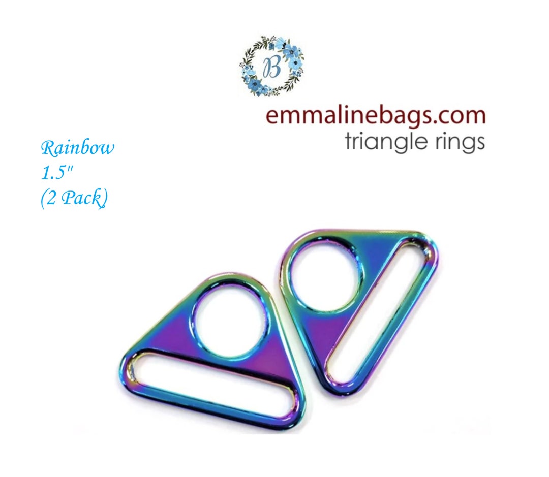 EMMALINE BAG HARDWARE Triangle Rings Size 1.5 Wide Strap Hardware Bag Making Handles Sewing ...