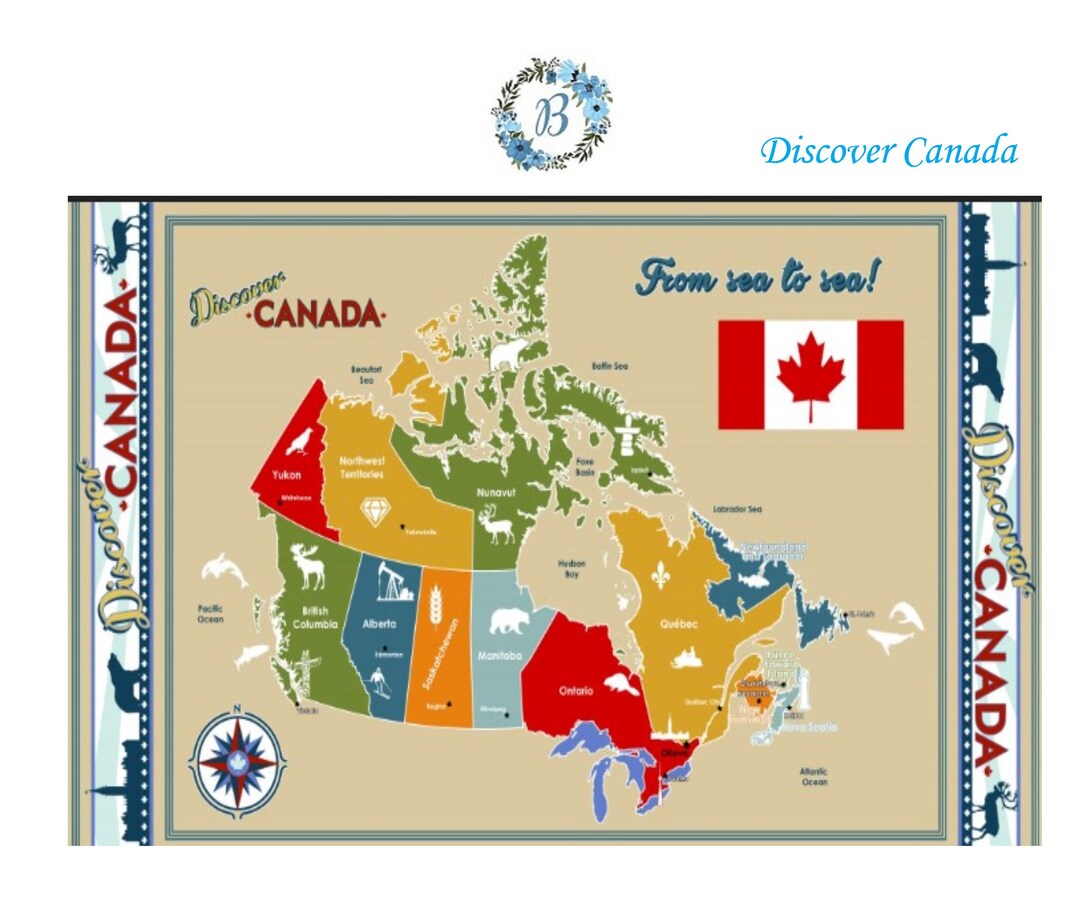 MAP of CANADA - Out of Print Keep It Canadian - Eh! Panel Robert ...