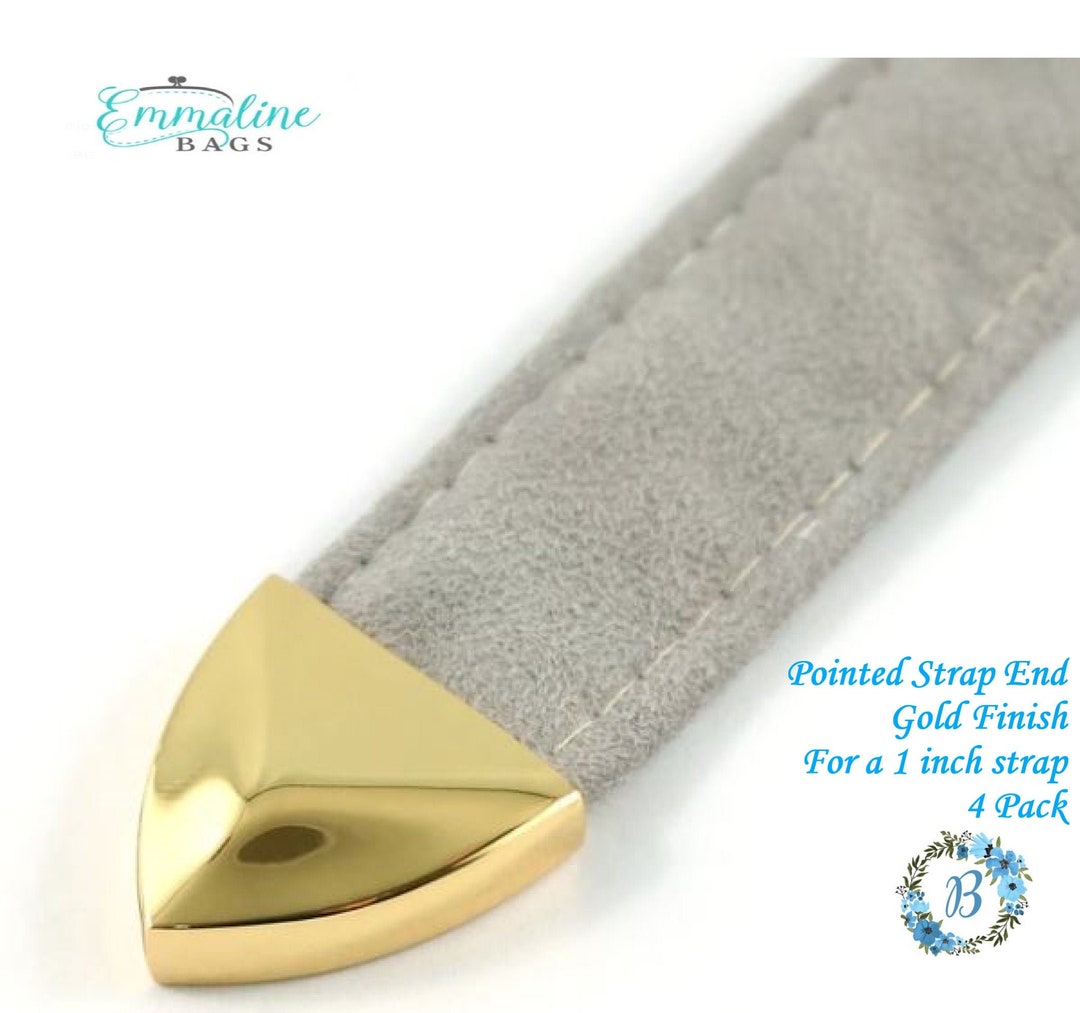 EMMALINE BAG HARDWARE Pointed Strap End Cap Gold & Nickel Bag Making ...