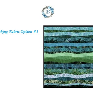 OCEAN BREEZE Escape- Quilt Top Kit Measuring 52" X 52" Exclusive BQP ...