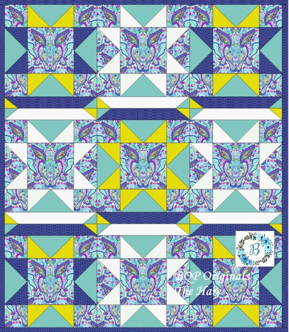 THE HARE Quilt Pattern pattern Only Enjoy Creating With | Etsy