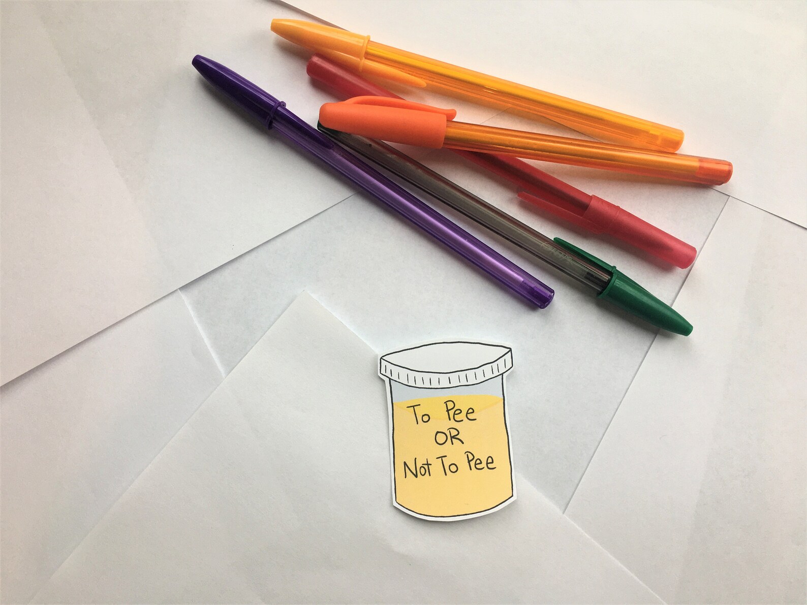Urine Cup Sticker to Pee or Not to Pee Sticker - Etsy