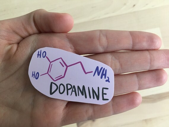 Dopamine Chemical Structure Neurotransmitter Sticker Stickers, Labels ...