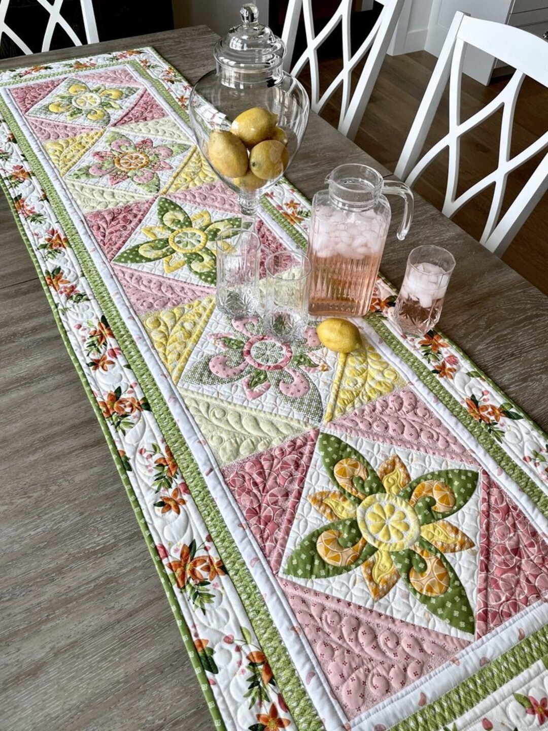 Pink Lemonade Table Runner Pattern by Jill Finley of Jillily Studios ...