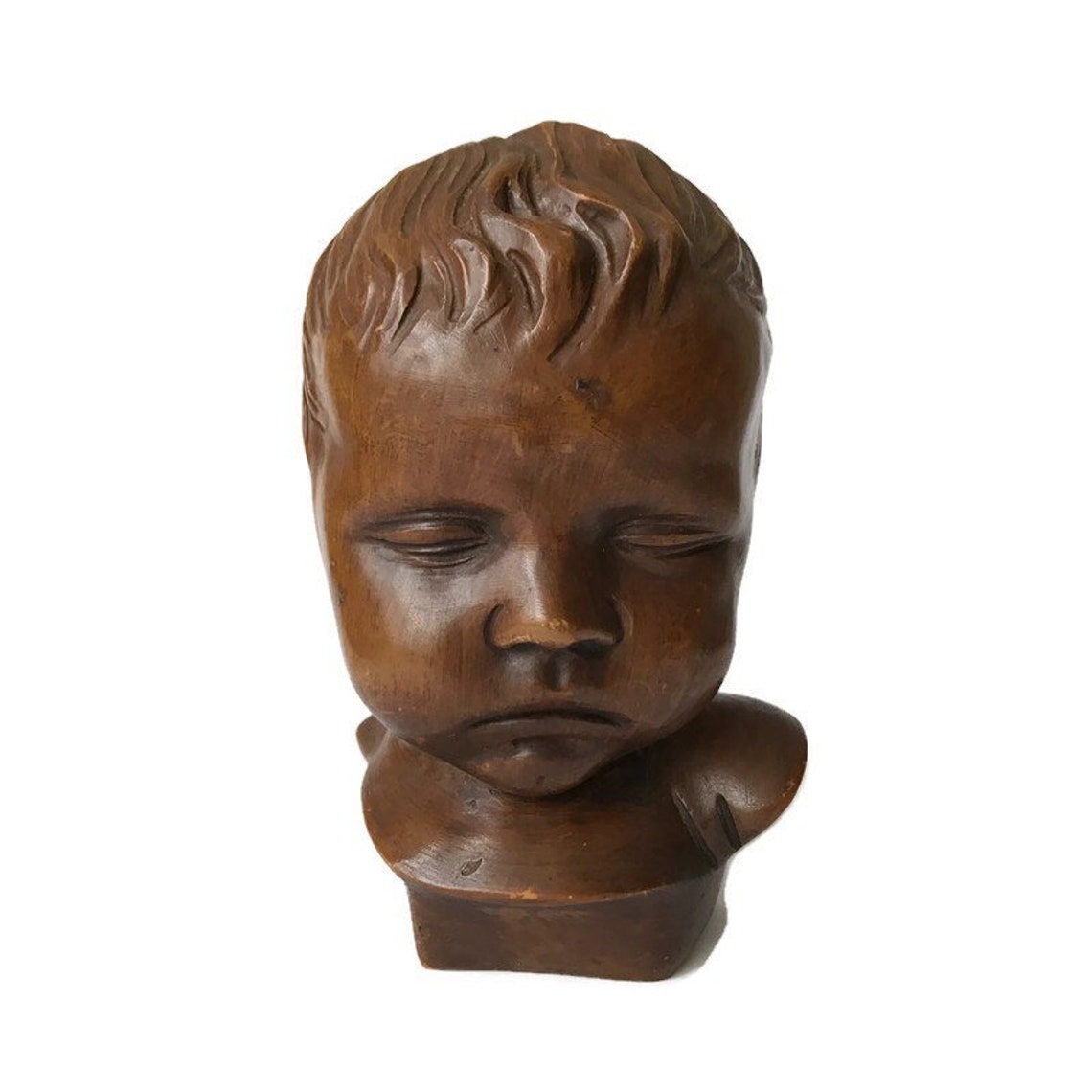 Vintage Girl and Boy Bust Statue Children Heads Sculpture - Etsy