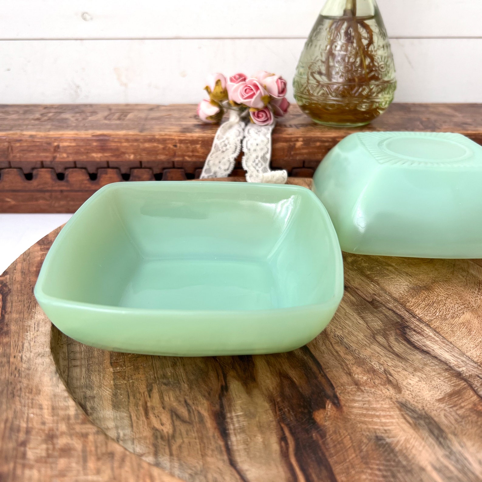 Fire King Jadeite Charm, Dessert Bowls, Green Berry Bowl, Vintage ...
