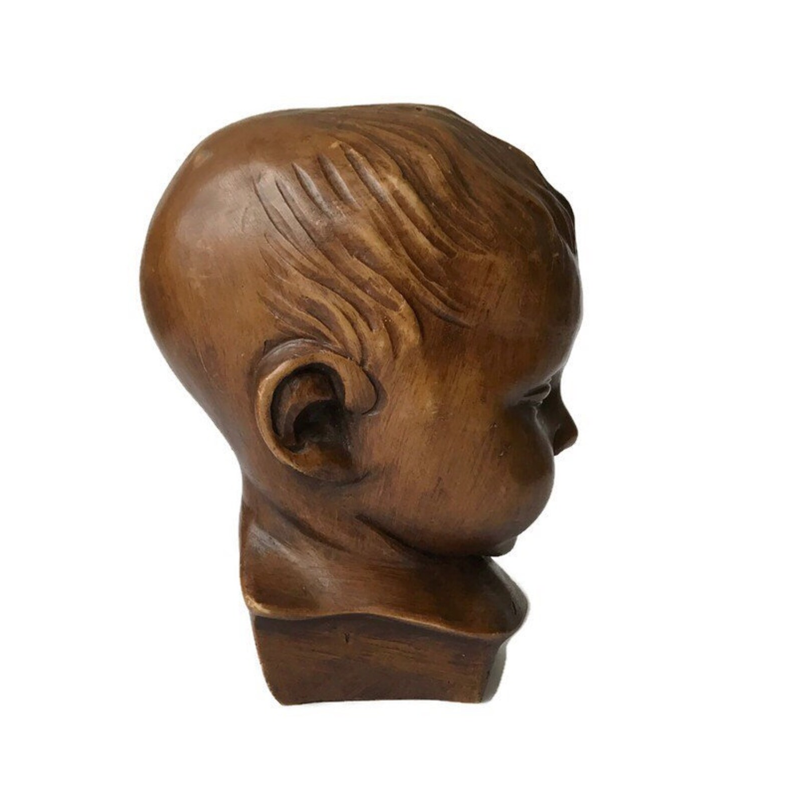 Vintage Girl and Boy Bust Statue Children Heads Sculpture | Etsy