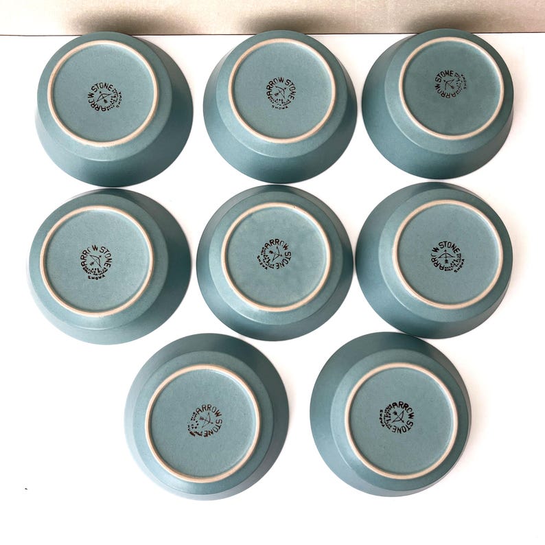 Kasuga Arrow Stone Dessert Bowls, Navajo Blue, Kasuga Showa, Cereal ...
