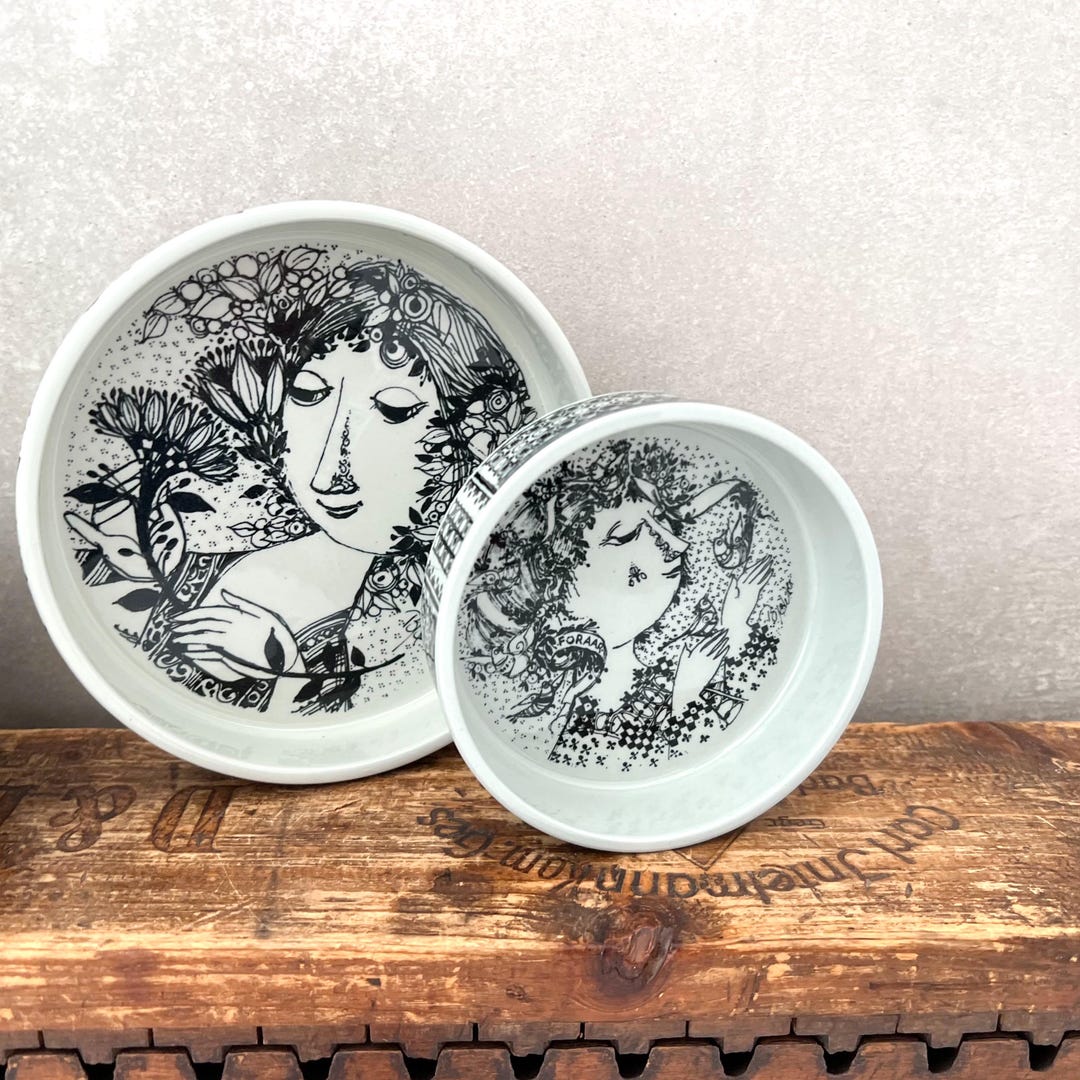 Vintage Bjorn Wiinblad Ceramic Bowl: 1960s Danish Design, Nymolle ...
