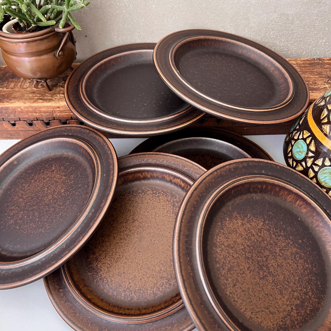 Arabia Ruska 6 Side Plates Set, Mid Century, Scandinavian Dinnerware ...