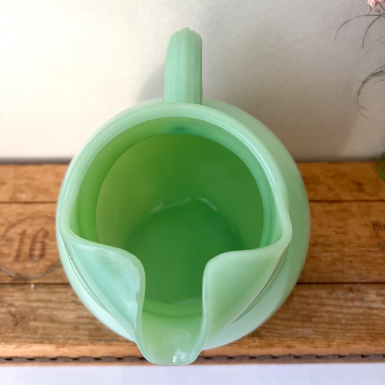 Rare Fire King Jadeite Ball Pitcher, Vintage Anchor Hocking Restaurant ...