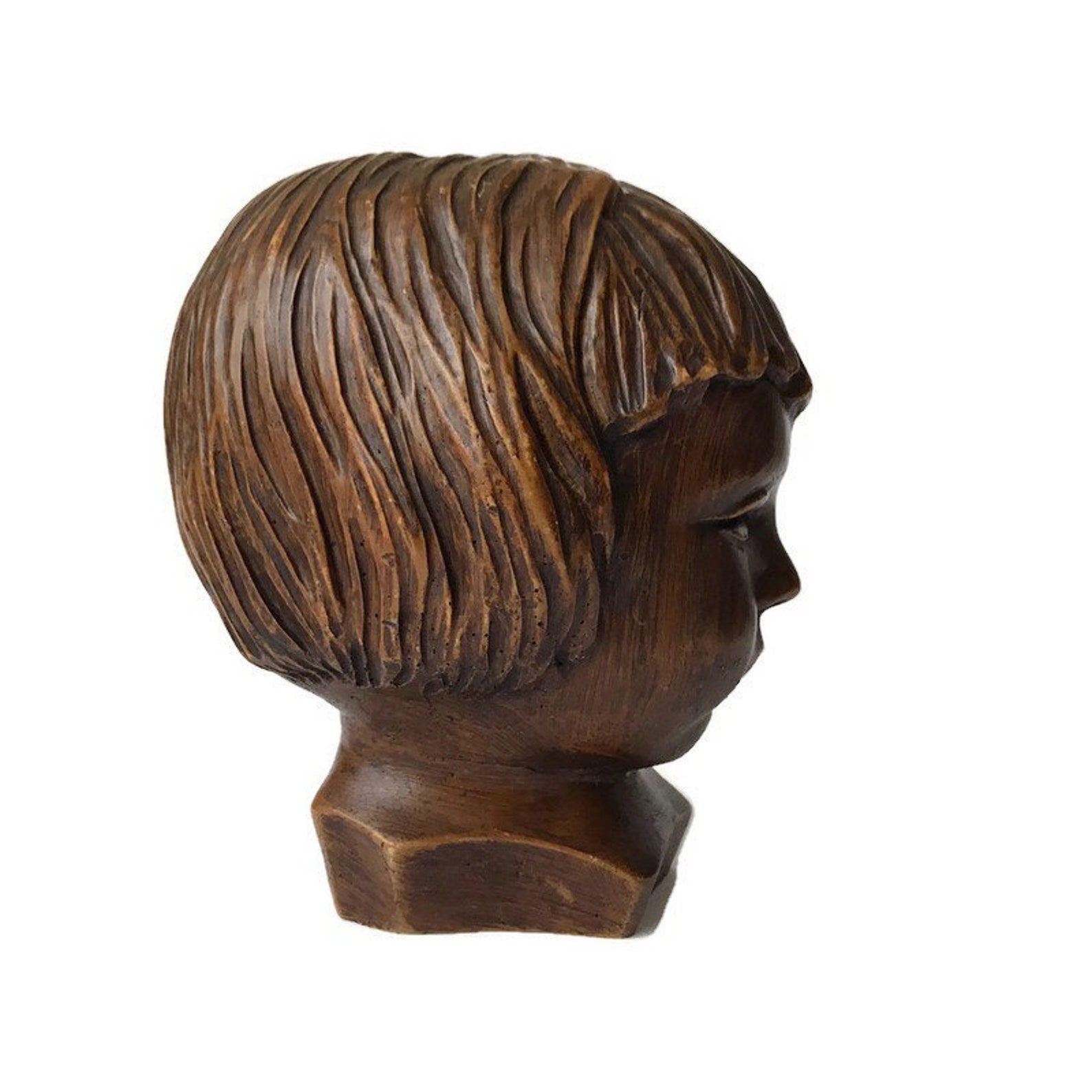 Vintage Girl and Boy Bust Statue Children Heads Sculpture - Etsy