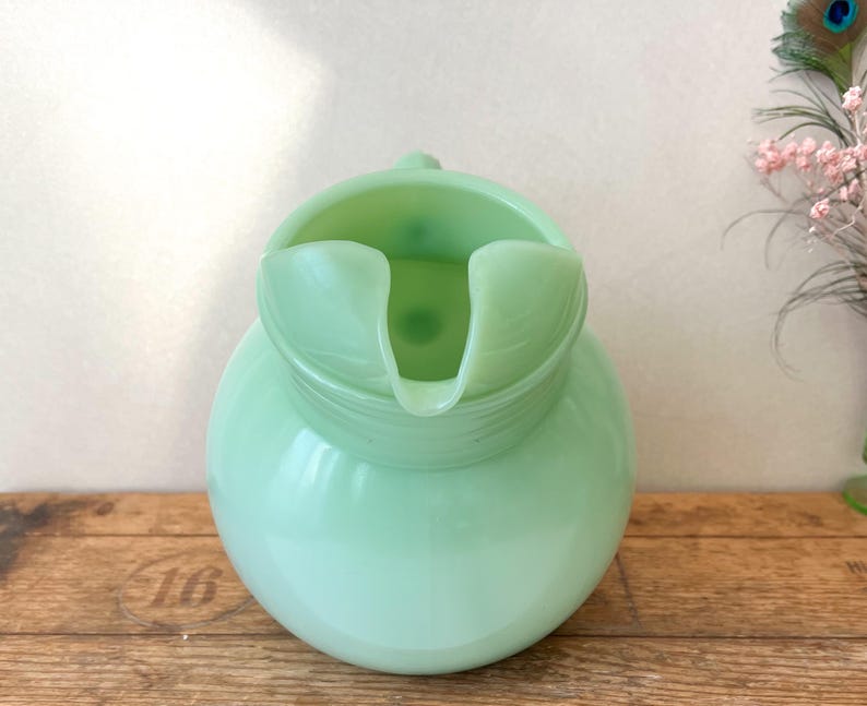 Rare Fire King Jadeite Ball Pitcher, Vintage Anchor Hocking Restaurant ...
