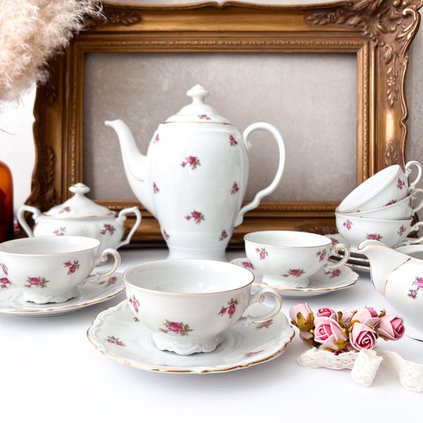 Pink Rose Tea Set - Etsy