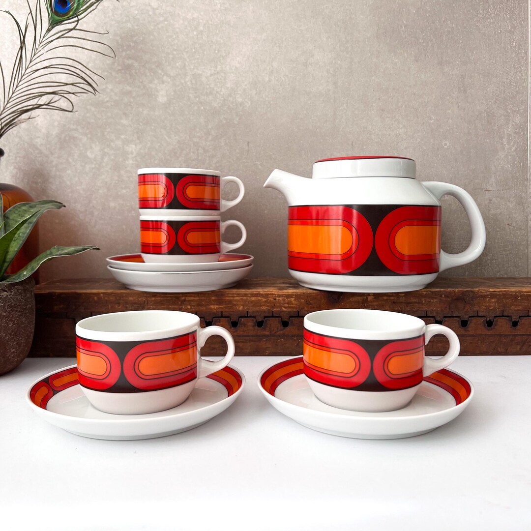 Arzberg Sizilia, Space Age Tea Set, Vintage Retro, Pop Art Tableware ...