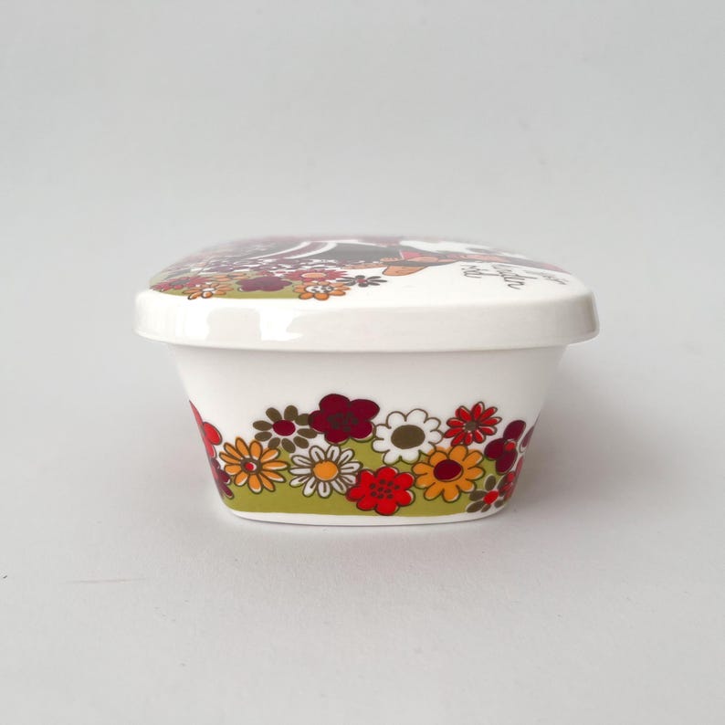 Vintage Figgjo Flint Folklore Butter Dish, Scandinavian 60s Tableware ...