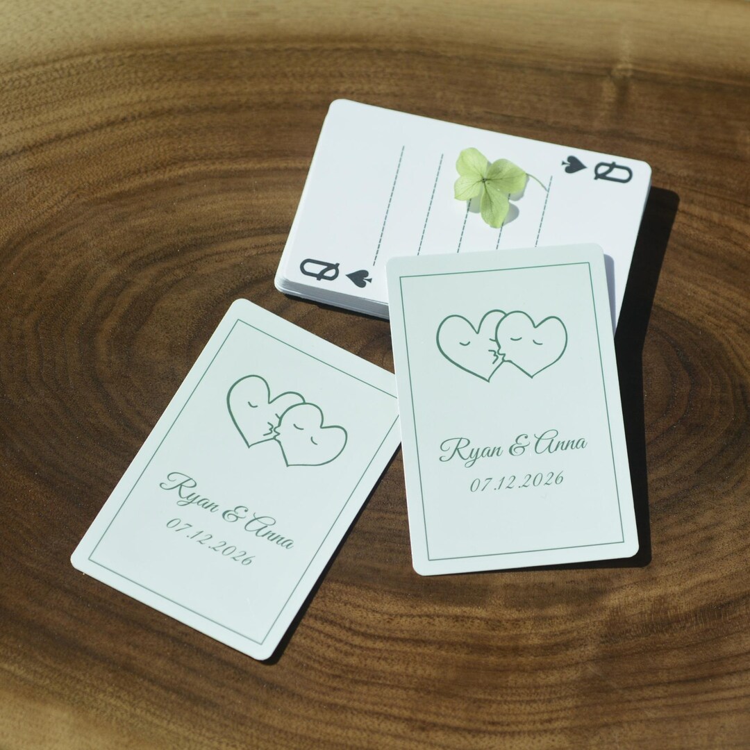 Custom Playing Cards, Wedding Guest Book Alternative, Blank Playing ...