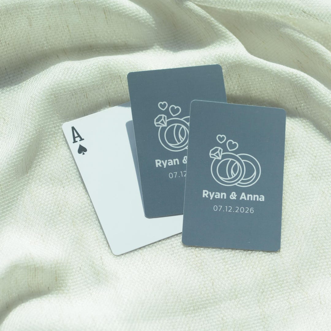 Personalized Wedding Guest Book Playing Cards, Custom Playing Cards ...