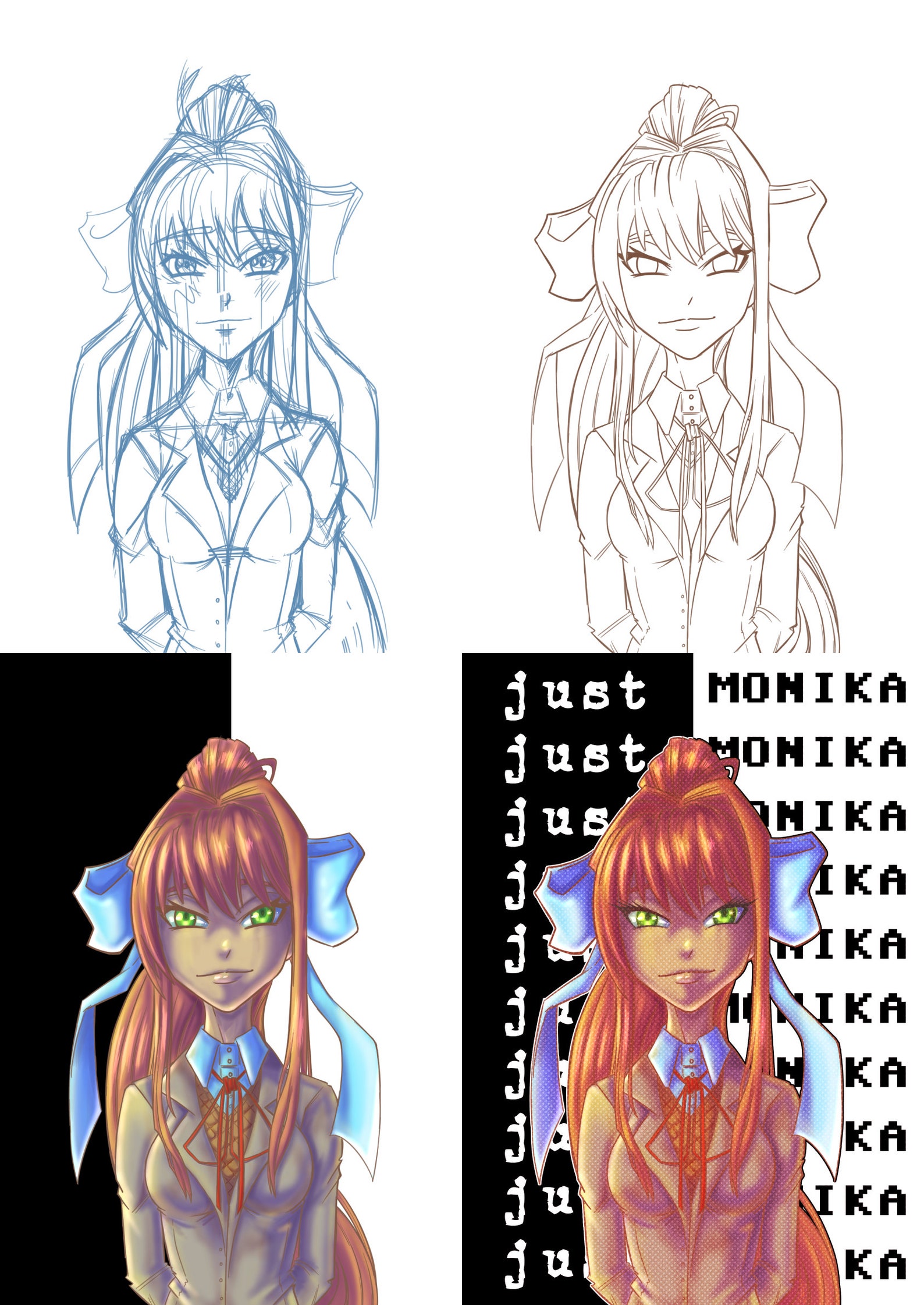 JUST MONIKA A4 Art Print - Etsy