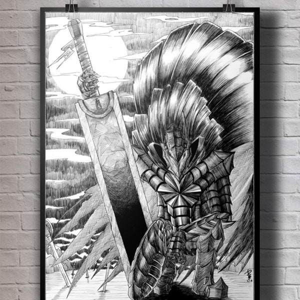 Berserk Guts Print - Etsy UK