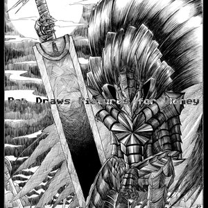 Guts Berserker Armour A4 Original Art Print - Etsy