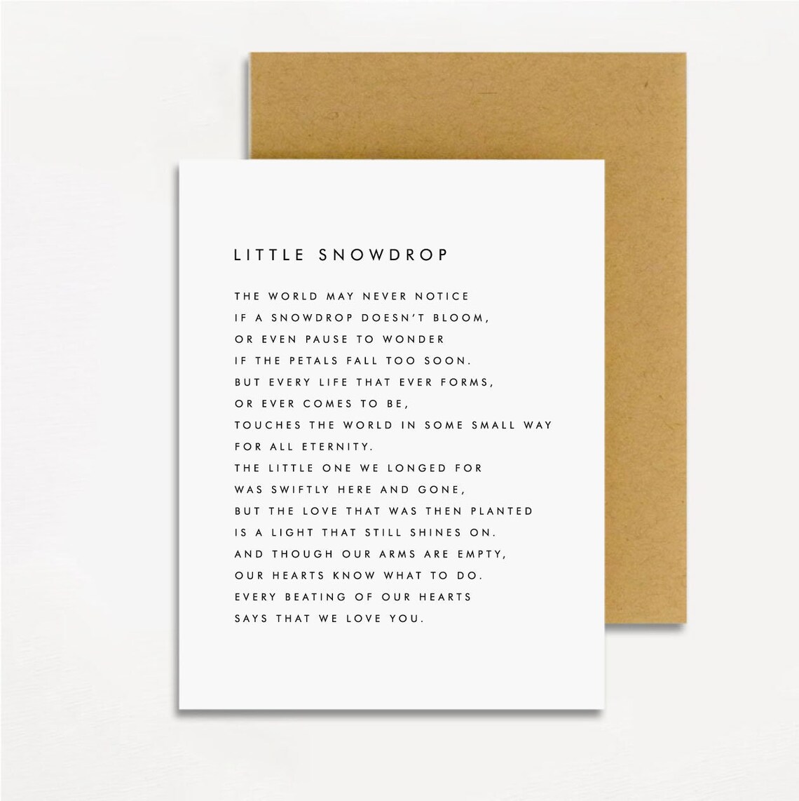 Little Snowdrop Poem Card PRINTABLE Miscarriage Gift - Etsy