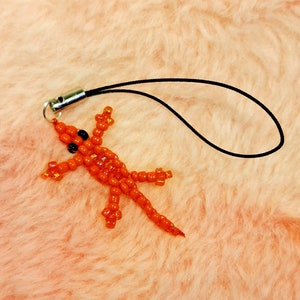 Mini 90's Bead Lizard Phone Charm - Etsy
