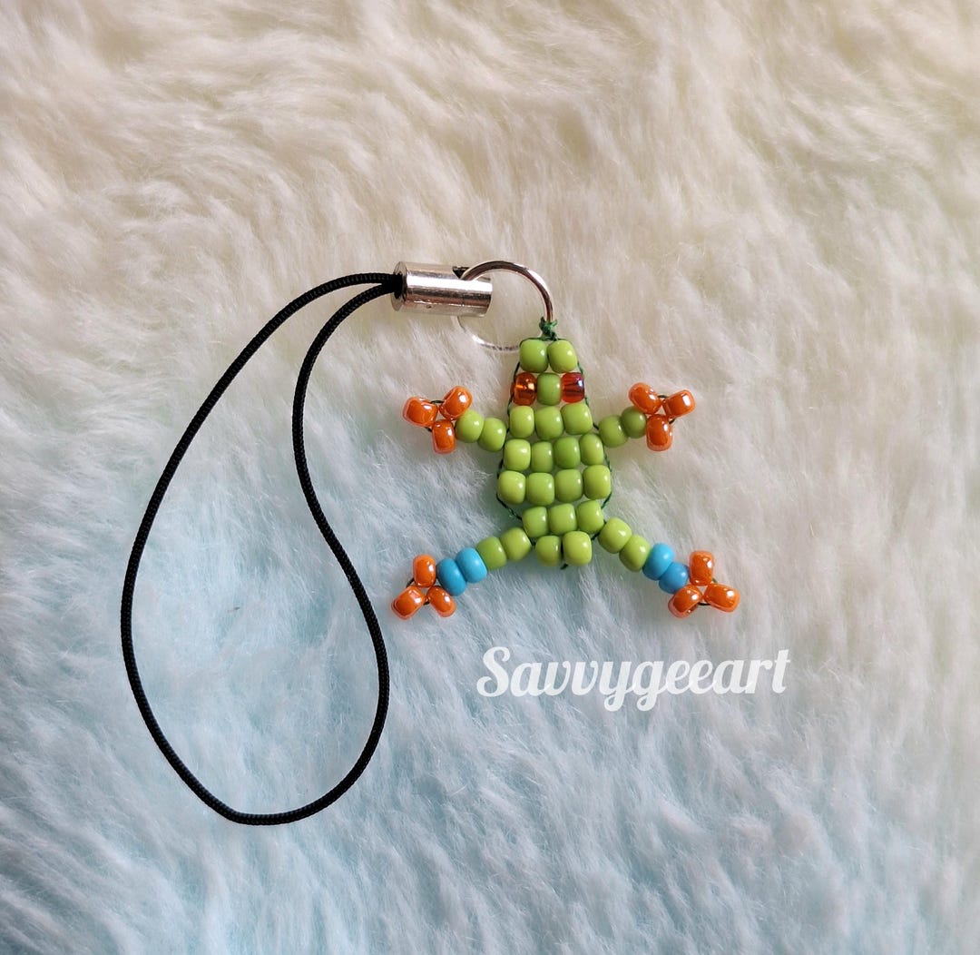 Mini 90's Bead Buddy Tree Frog Phone Charm - Etsy