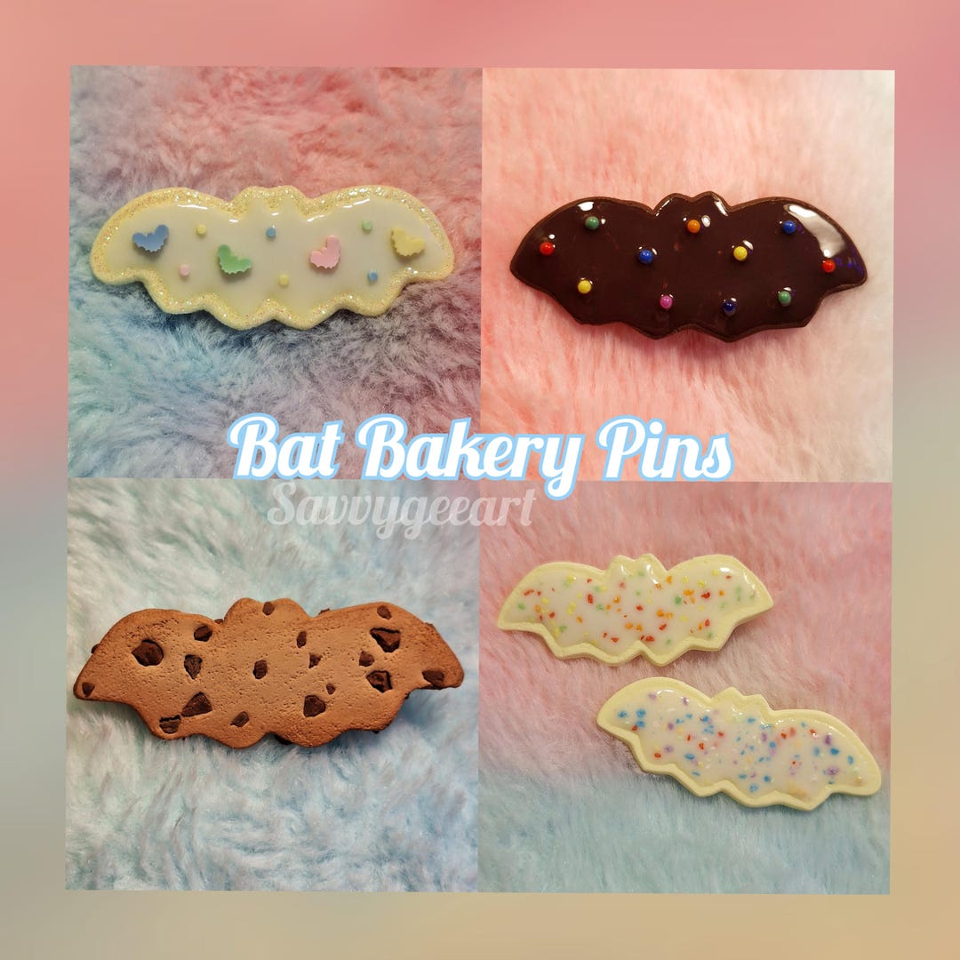 Bat Bakery Dessert Pin - Etsy