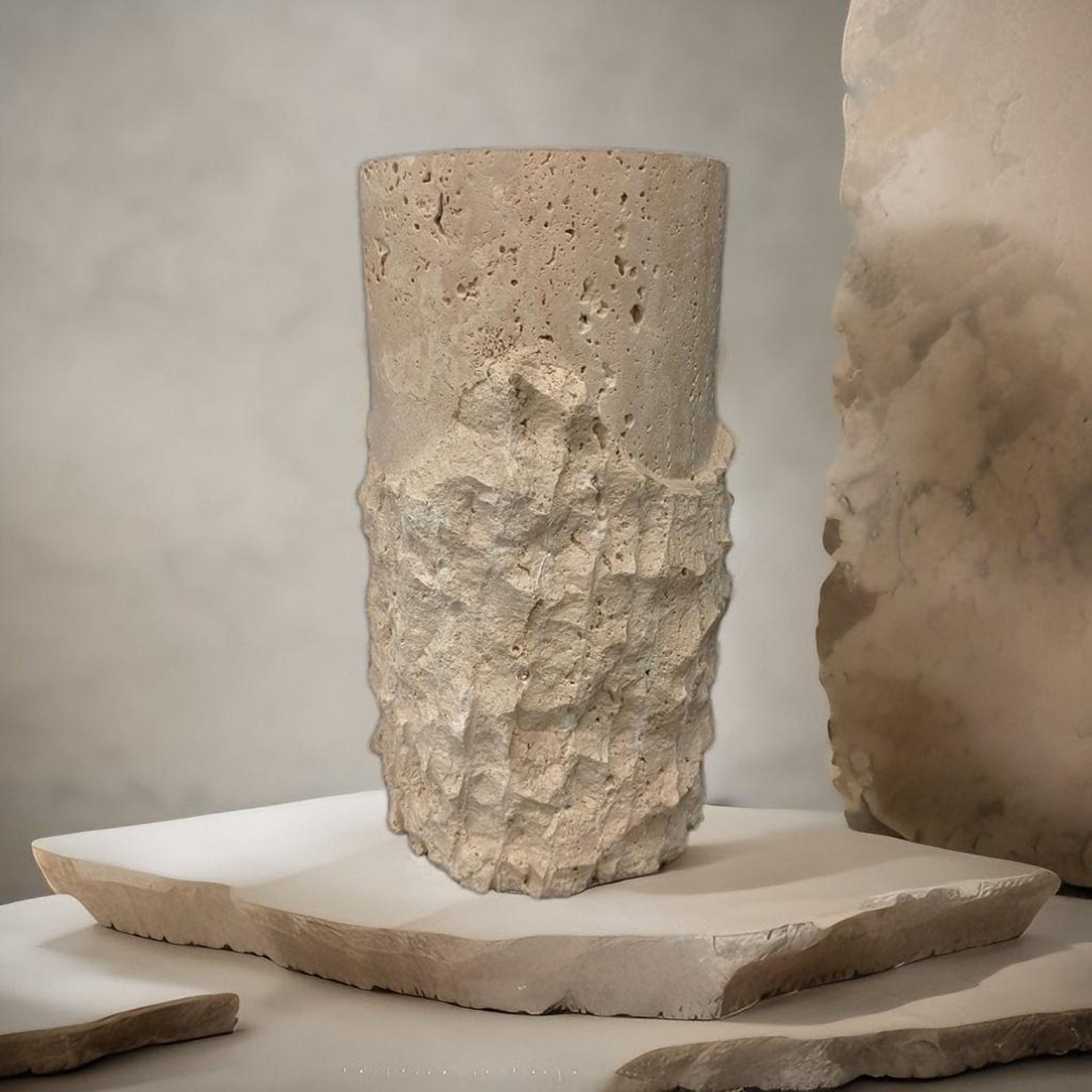 TRAVERTINE MARBLE VASE - Etsy