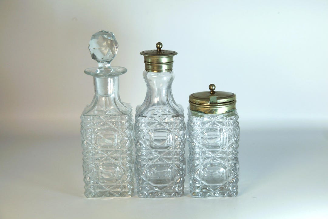 Victorian EPNS & Cut Glass Cruet Set - Etsy