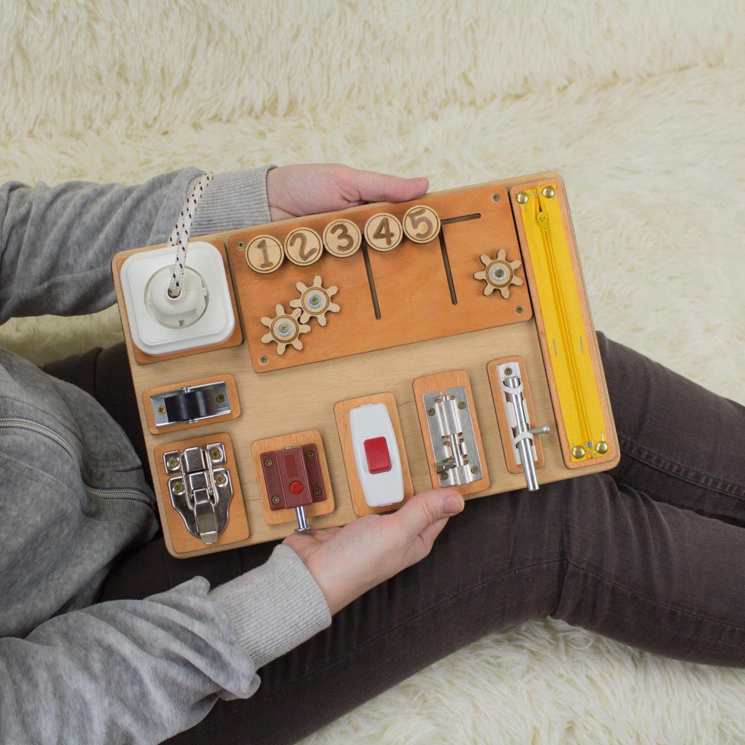 Dementia Parkinsons Activity Boards, Wooden Fidget Busy Board for Adult ...