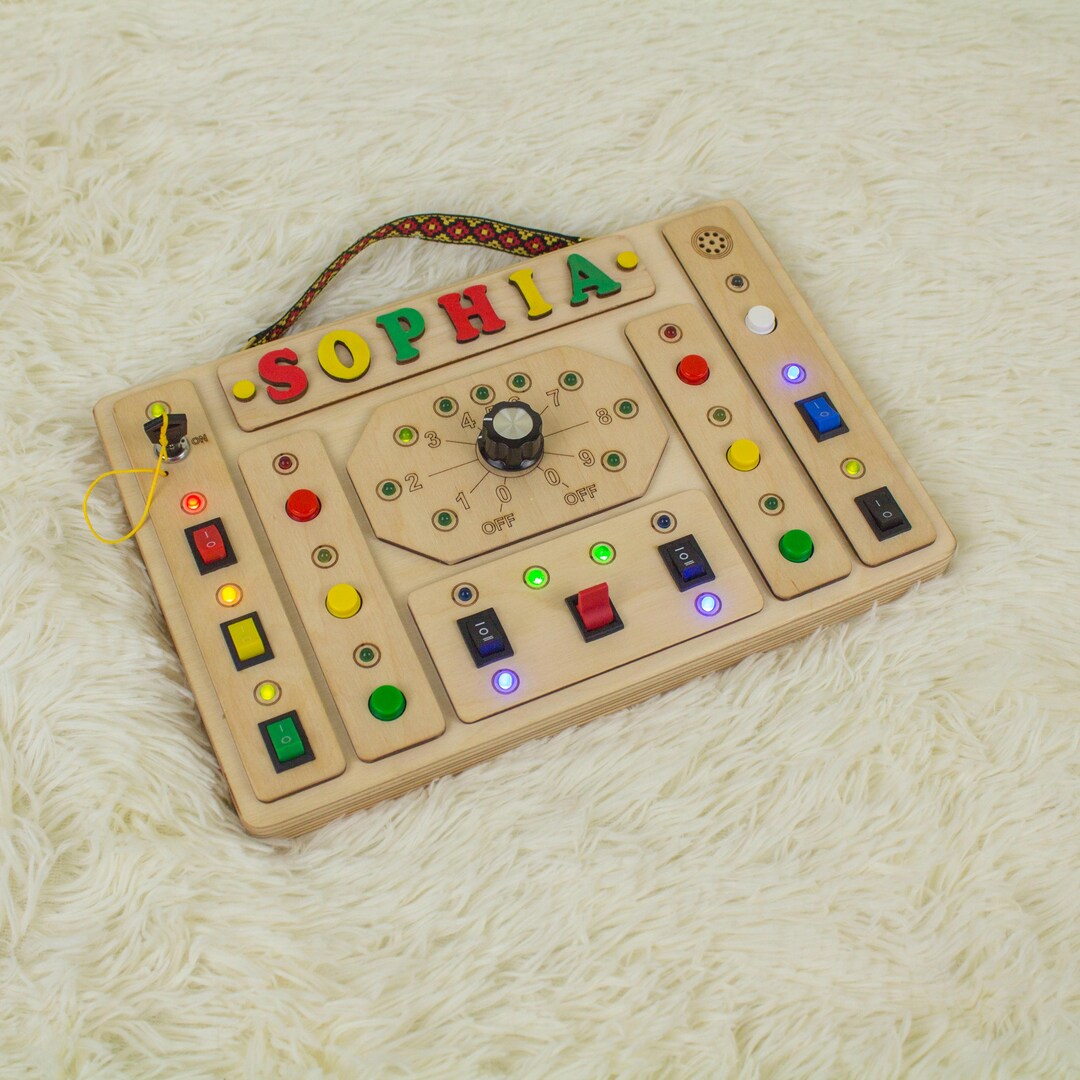 Interactive LED Busy Board for Toddlers – Tool, Sensory and Montessori ...