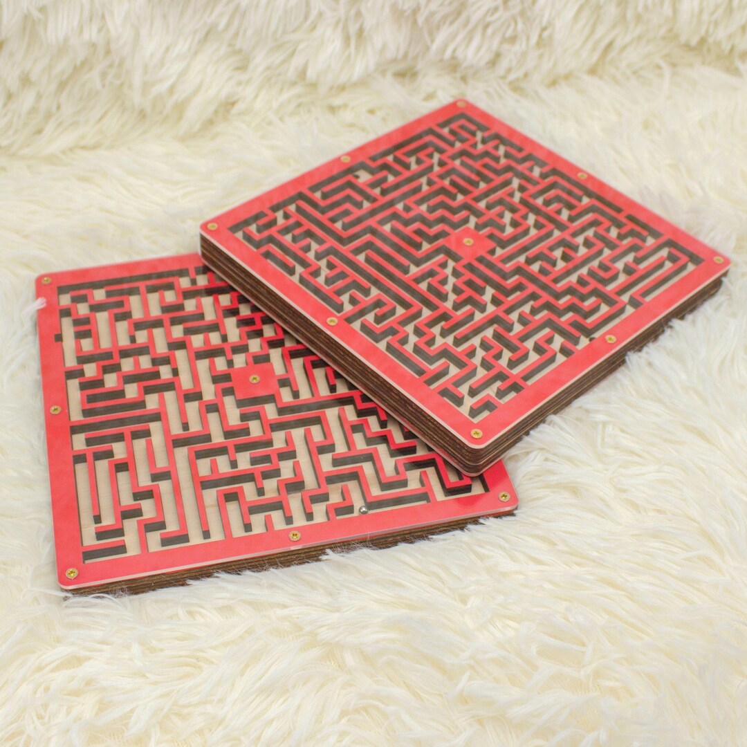 Small Wooden Hand Labyrinth Toy for Seniors, Anti-stress Brain Games ...