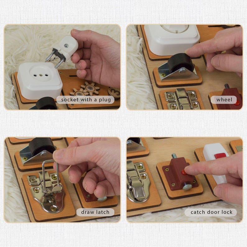 Dementia Parkinsons Activity Boards, Wooden Fidget Busy Board for Adult ...