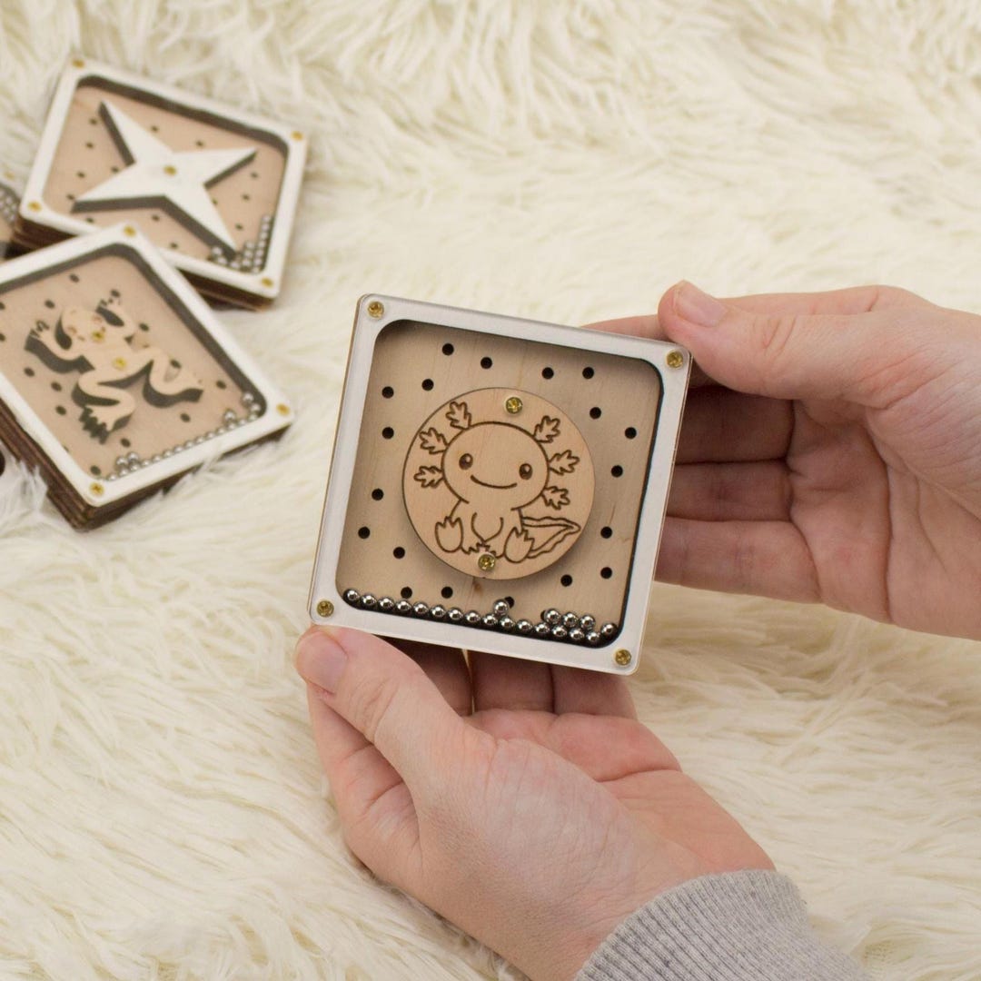 Axolotl Wooden Marble Maze for Toddlers, Montessori Toy, Birthday Gift ...