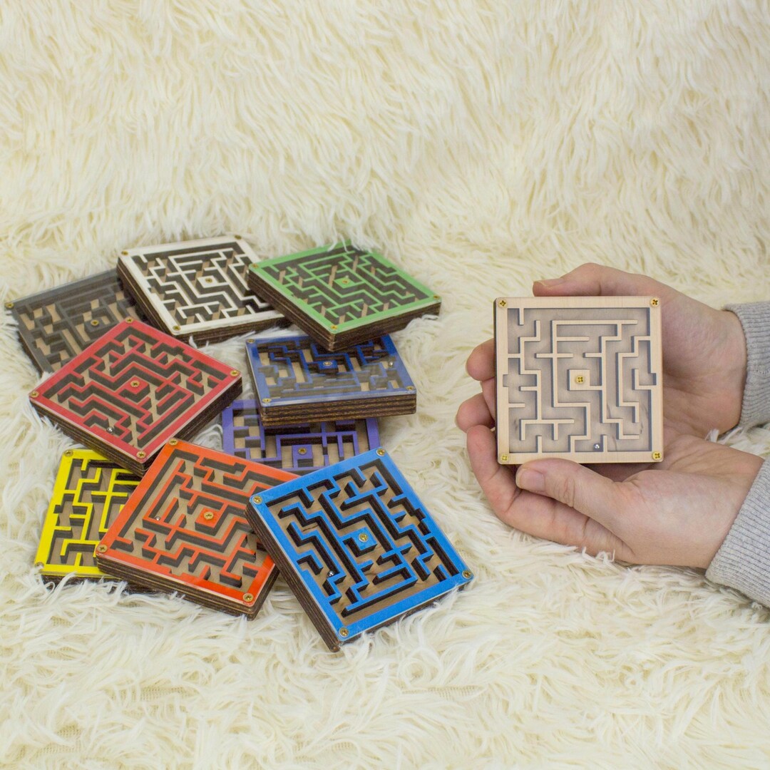 Wooden Maze Game: Toddler Travel Toy, Birthday Gift for Kids - Etsy