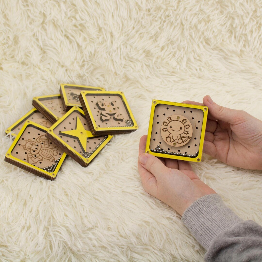 Axolotl Wooden Balance Marble Game: Montessori Learning Toy - Etsy