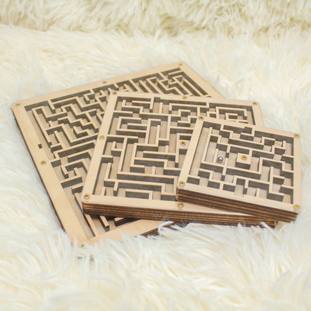 Wooden Maze Games for Kids, Wood Labyrinth Toy, Christmas Gift for Kids ...