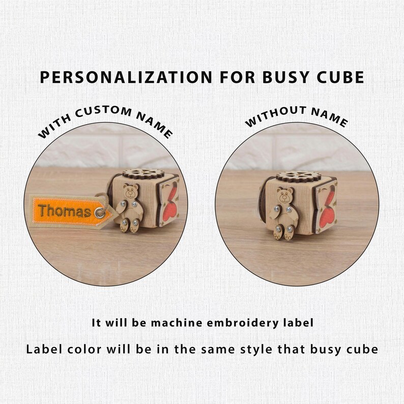 Montessori Activity Cube: Sensory Wooden Toy, 1-year-old Gift - Etsy
