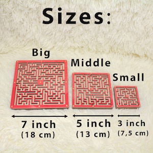 Wooden Labyrinth Maze: Montessori Homeschool Activity, Kids Birthday ...